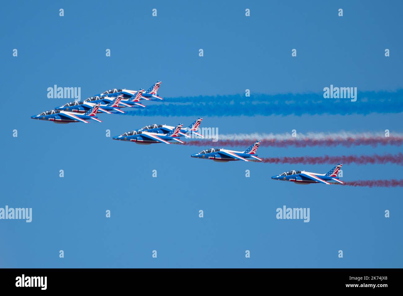 Flight Demonstration , Paris Air Show 2017 during the visit of Emmanuel ...