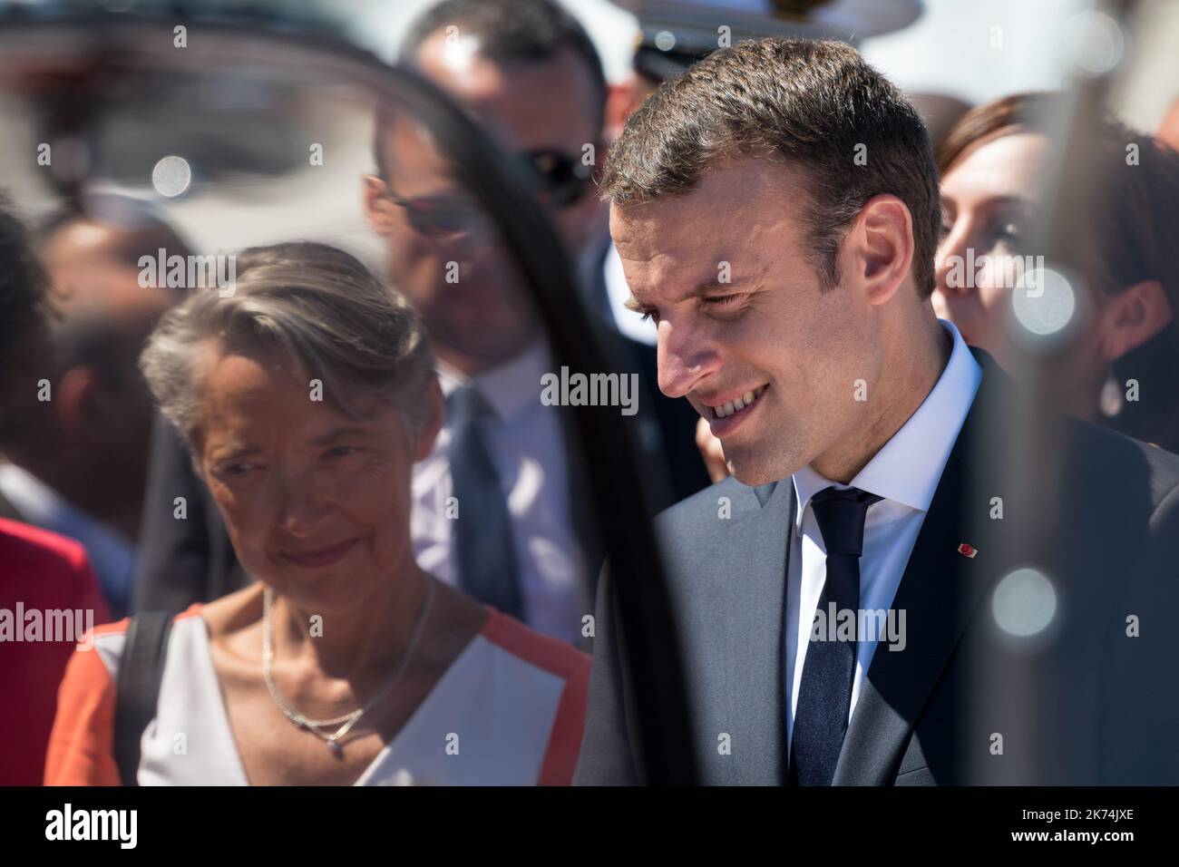 Flight Demonstration , Paris Air Show 2017 during the visit of Emmanuel ...