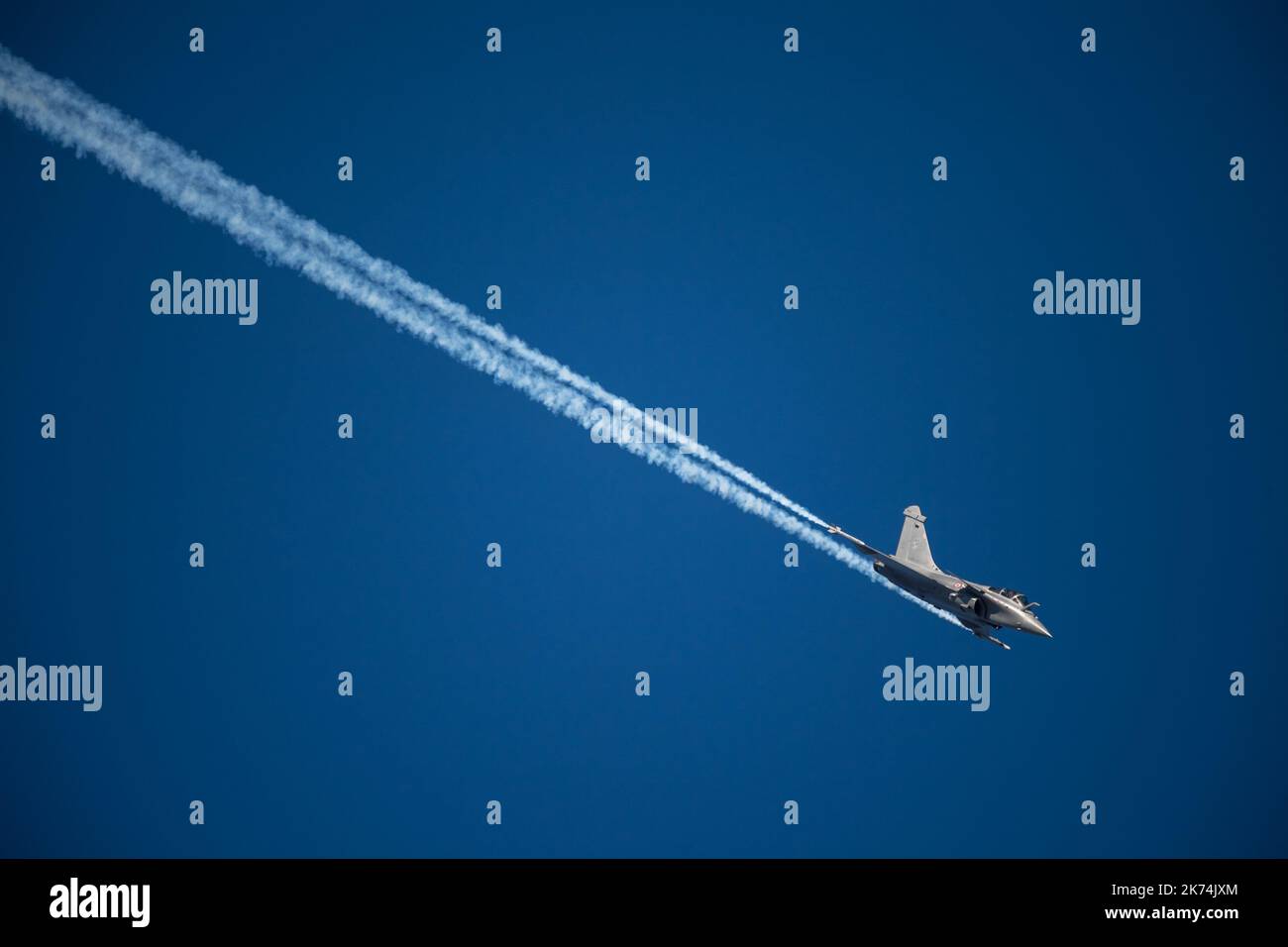 Flight Demonstration , Paris Air Show 2017 during the visit of Emmanuel ...