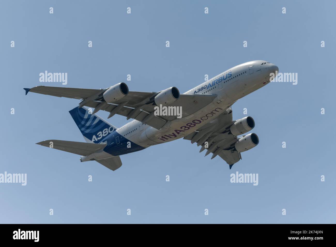 Flight Demonstration , Paris Air Show 2017 during the visit of Emmanuel ...
