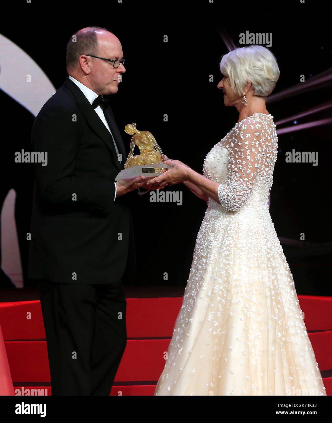 Prince Albert II de Monaco and Helen Mirren Stock Photo - Alamy