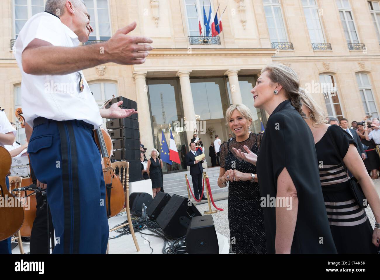 Brigitte Macron and Maria Clemencia Rodriguez de Santos. Colombian ...
