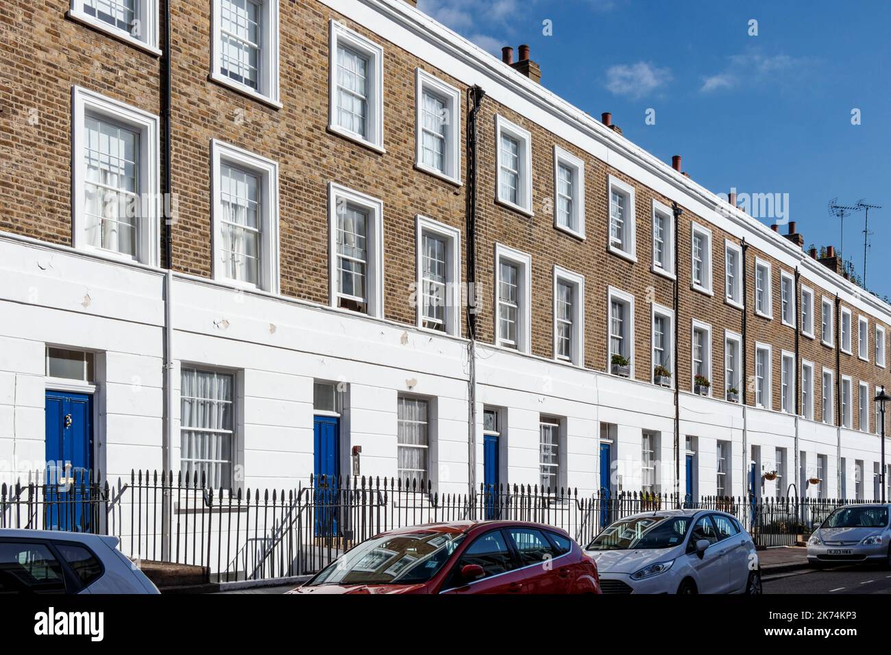 Georgian town houses in Ponsonby Place, a Regency terrace in Pimlico ...