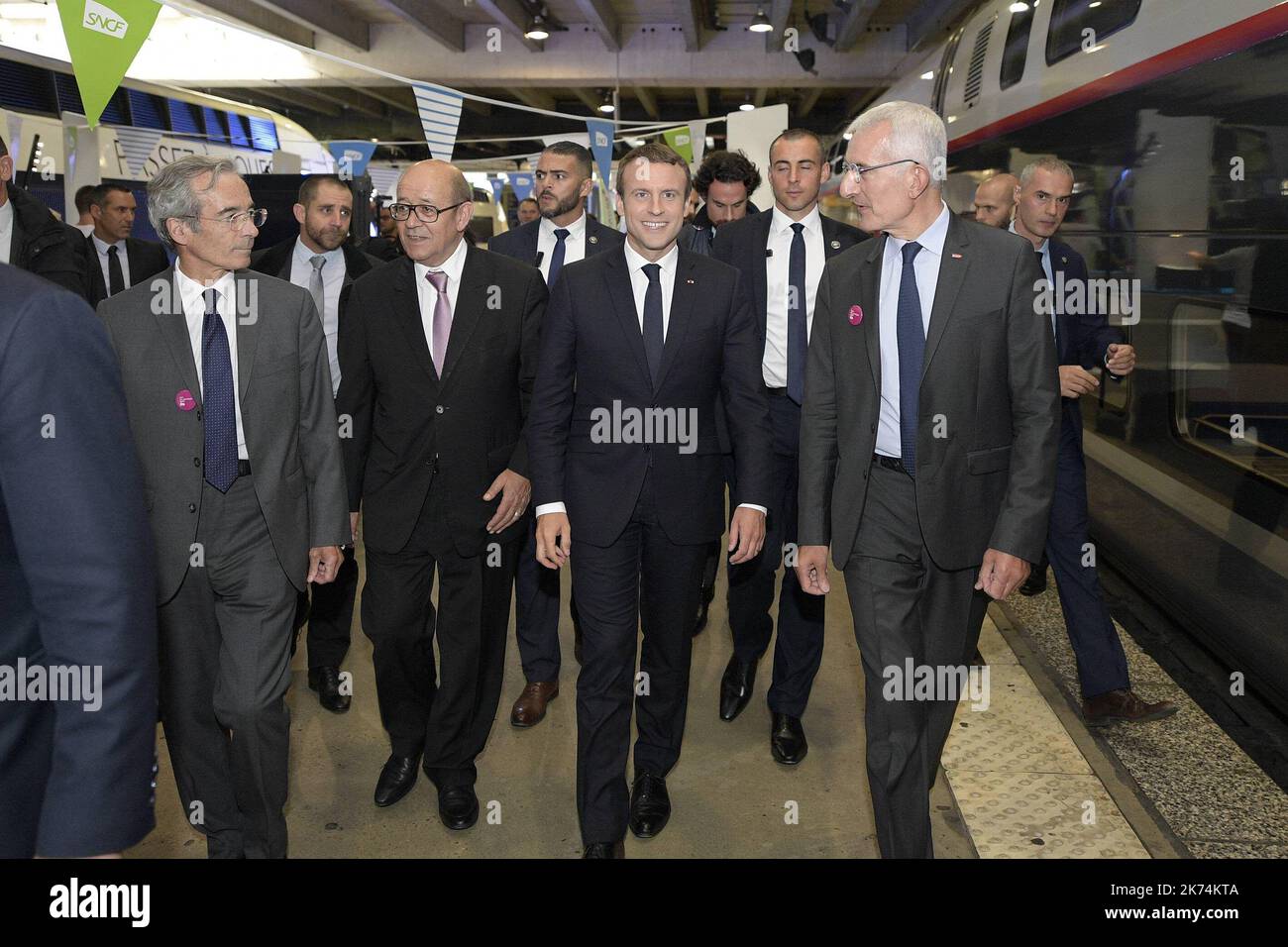 Inauguration of the high speed train for french brittany by president ...