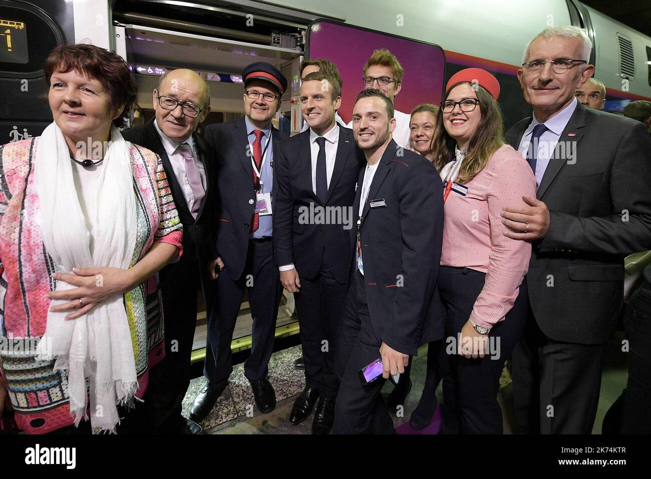 Inauguration of the high speed train for french brittany by president ...
