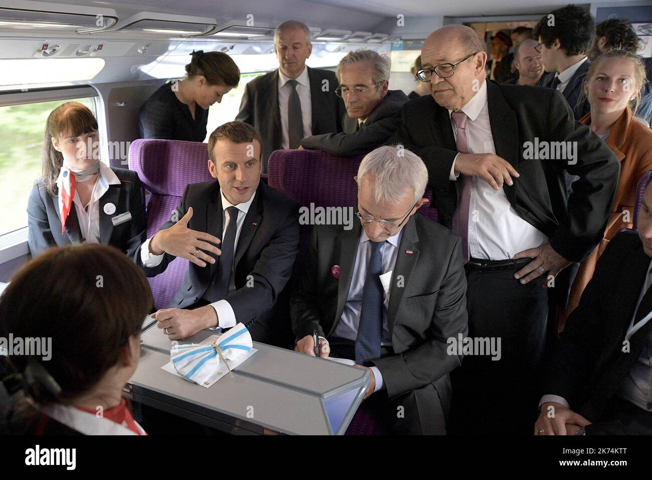 Inauguration of the high speed train for french brittany by president ...
