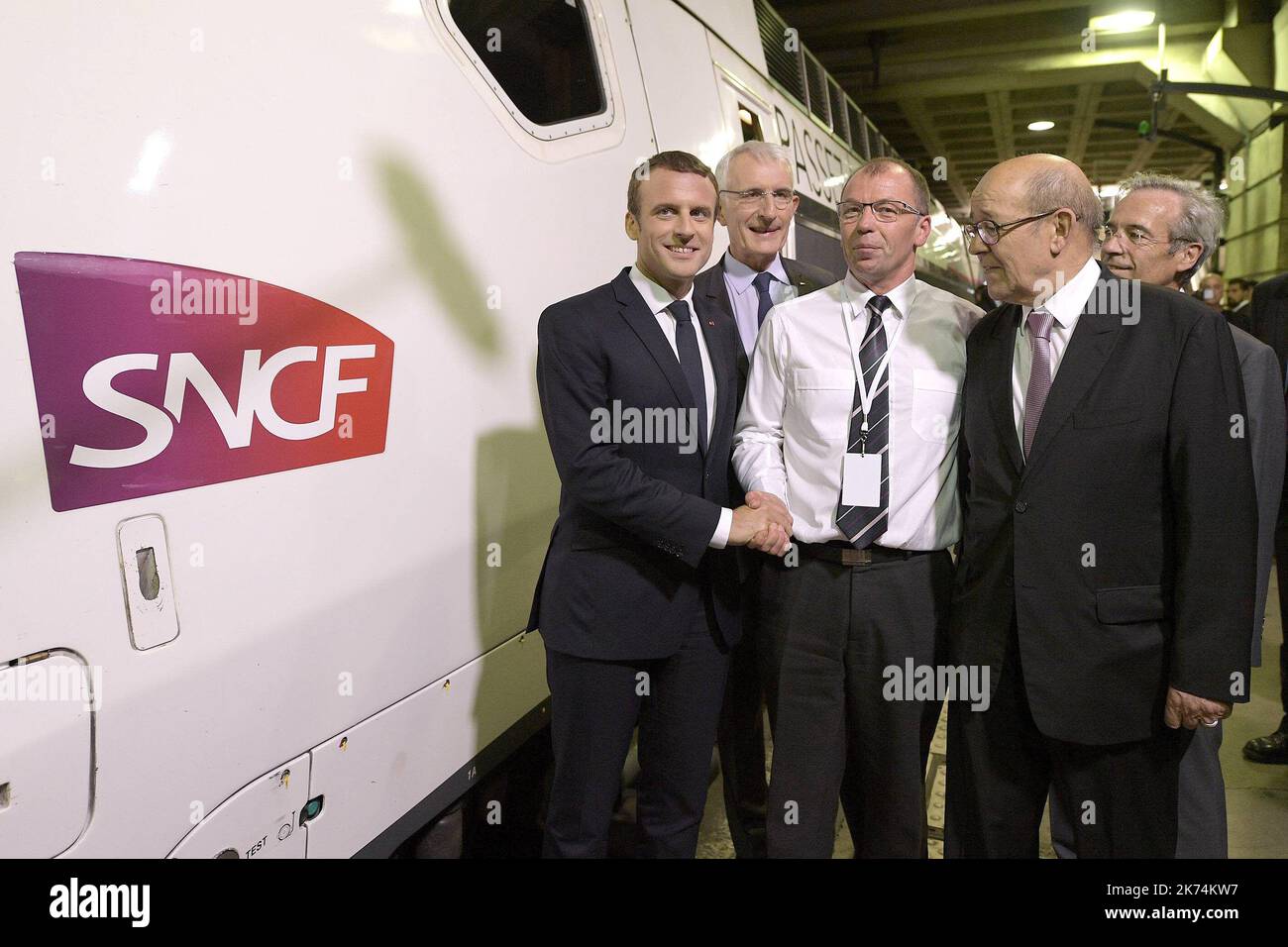 Inauguration of the high speed train for french brittany by president ...
