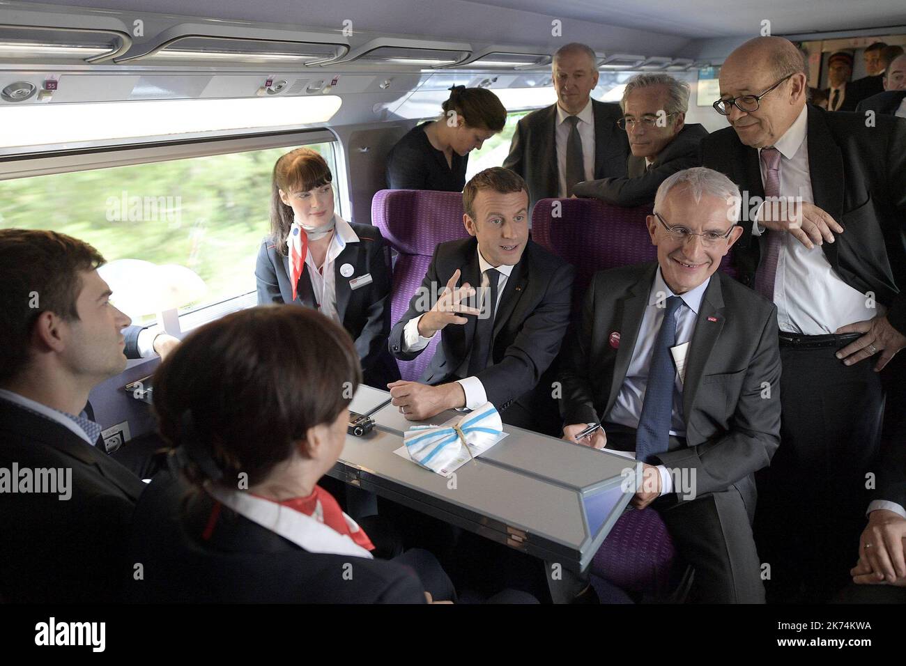 Inauguration of the high speed train for french brittany by president ...