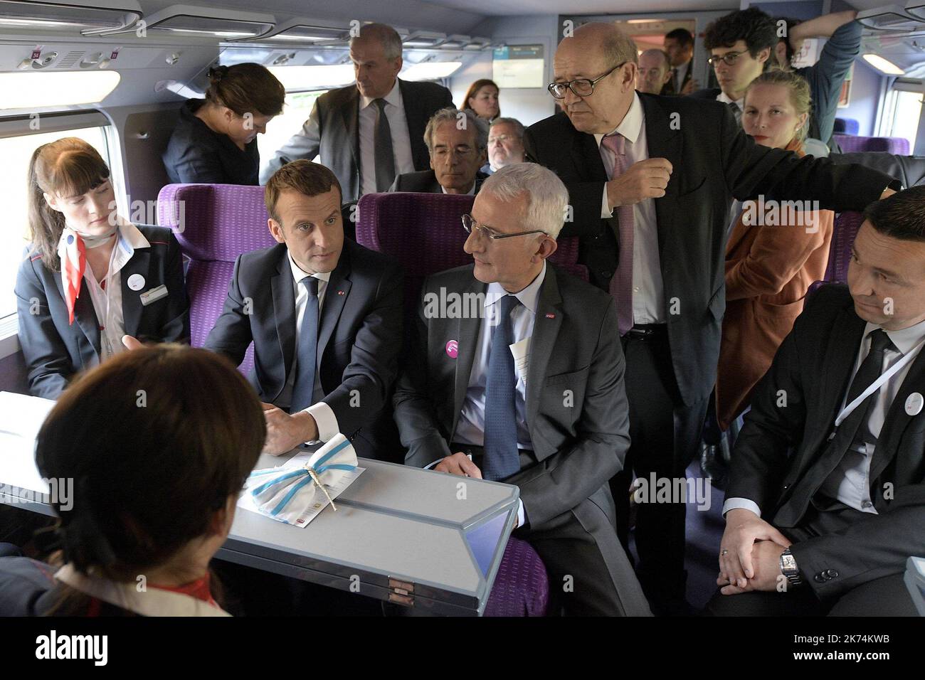Inauguration of the high speed train for french brittany by president ...