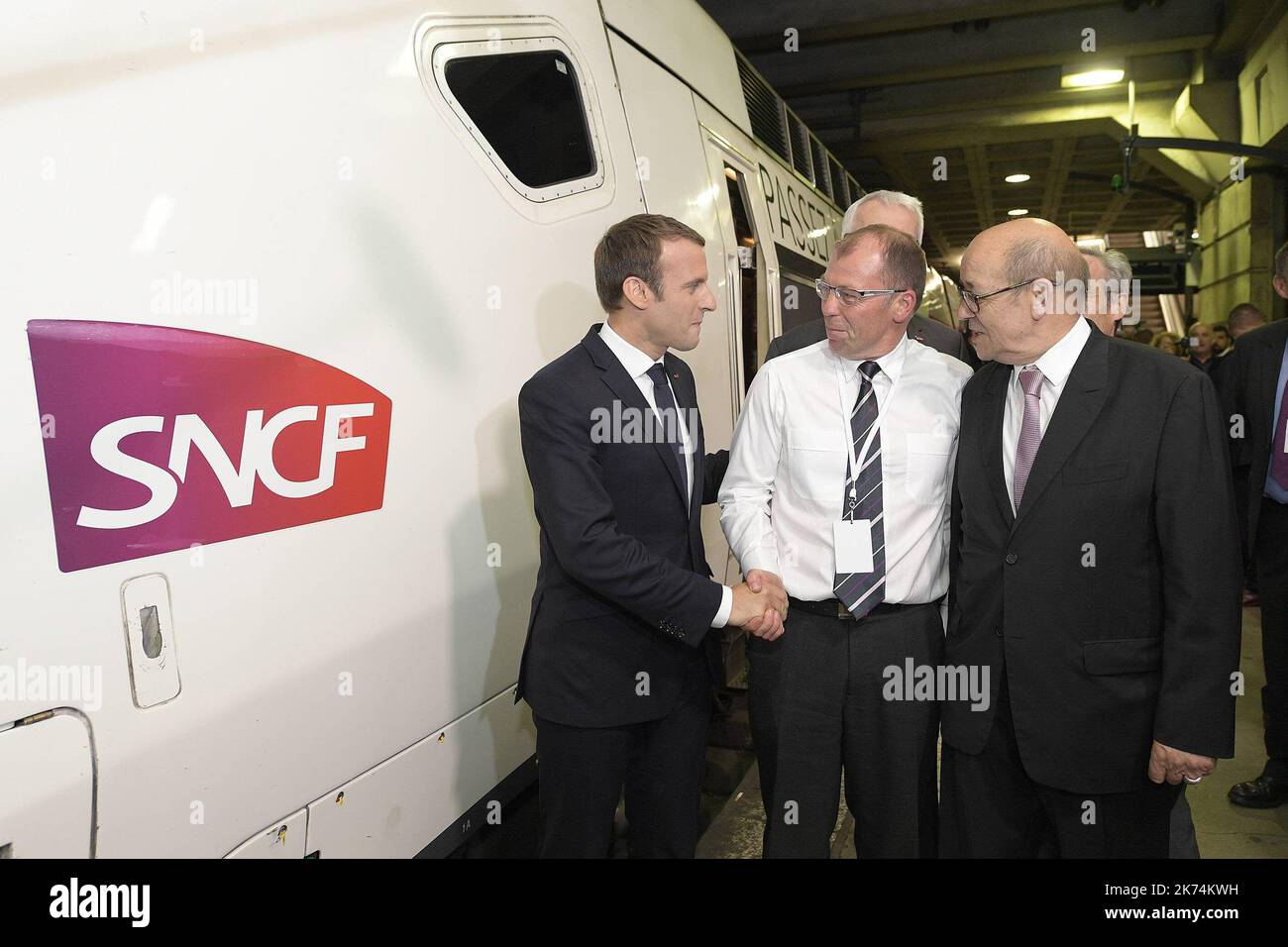 Inauguration of the high speed train for french brittany by president ...