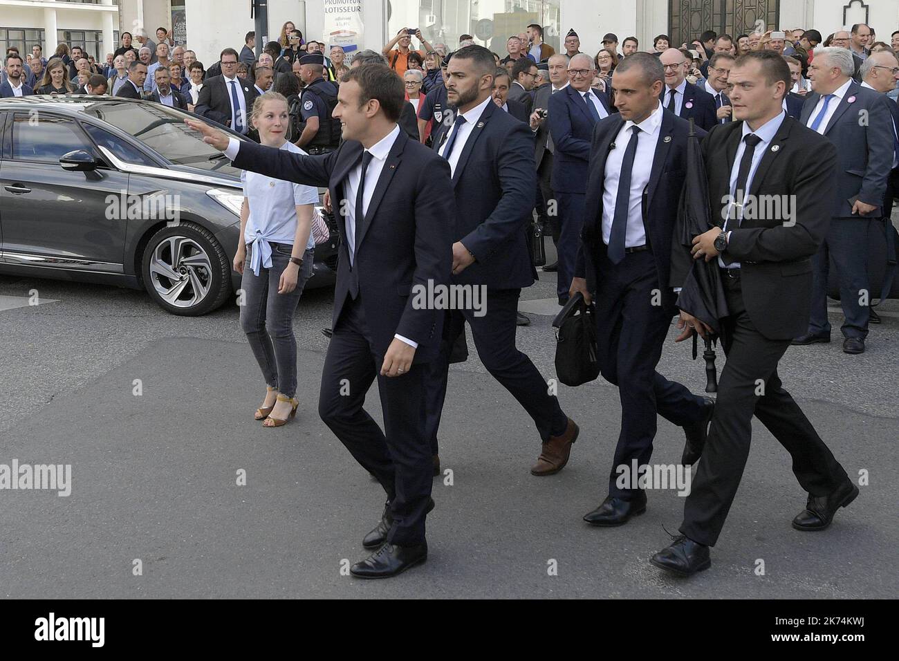 Inauguration of the high speed train for french brittany by president ...