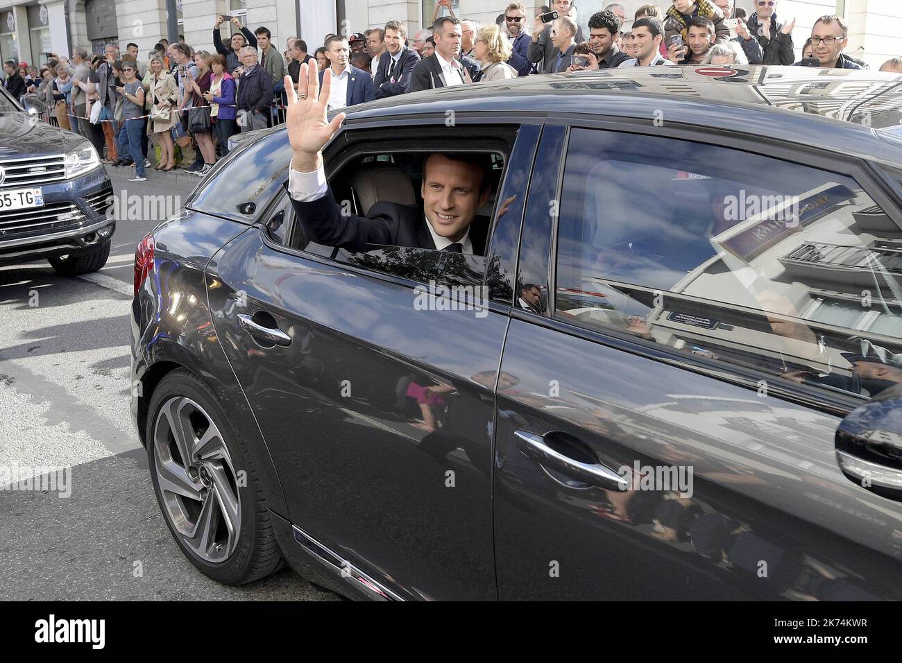 Inauguration of the high speed train for french brittany by president ...
