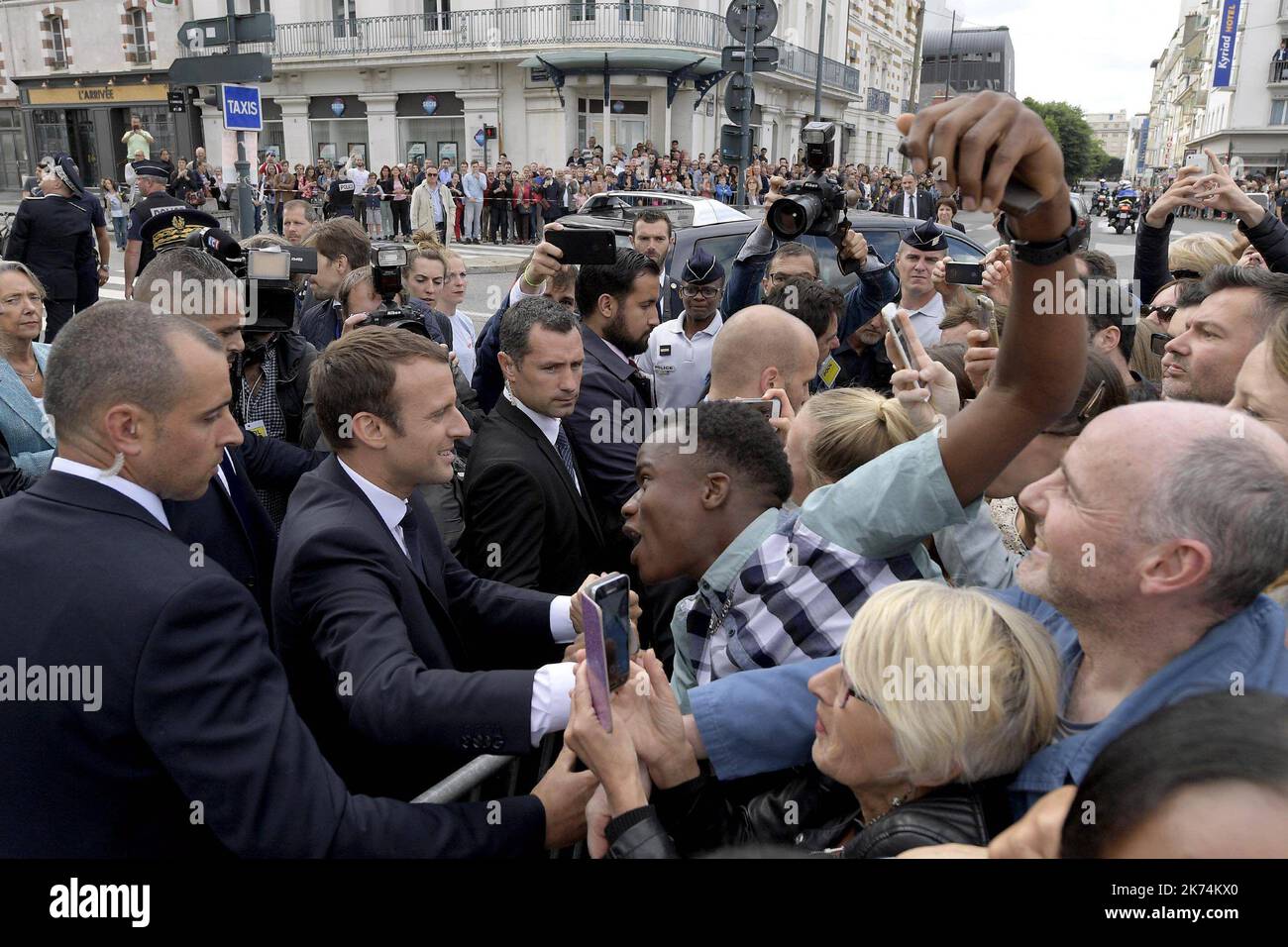 Inauguration of the high speed train for french brittany by president ...