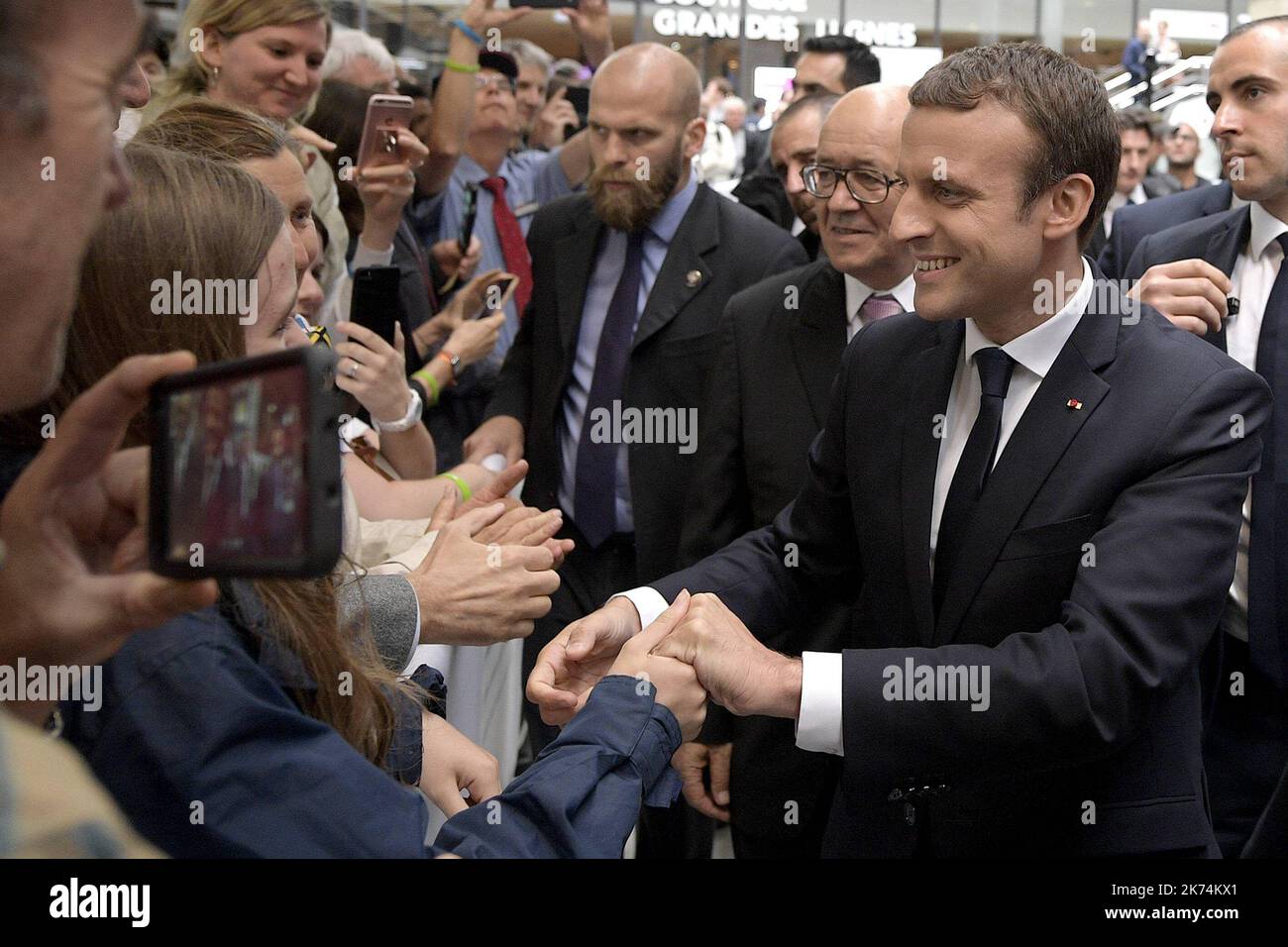 Inauguration of the high speed train for french brittany by president ...