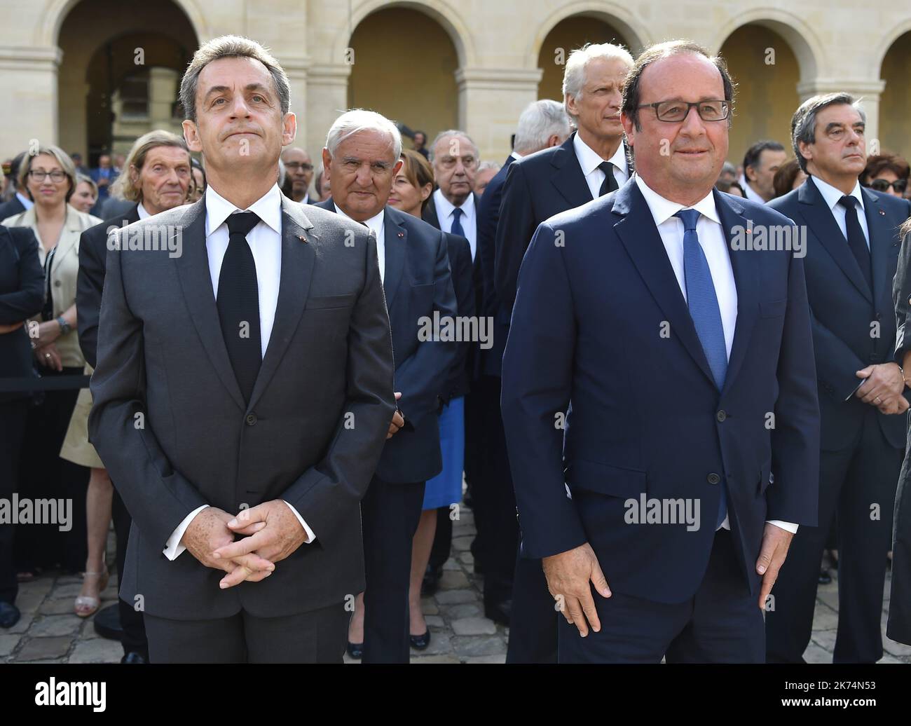 Funeral ceremony for Simone Veil, in the courtyard of the Invalides in ...