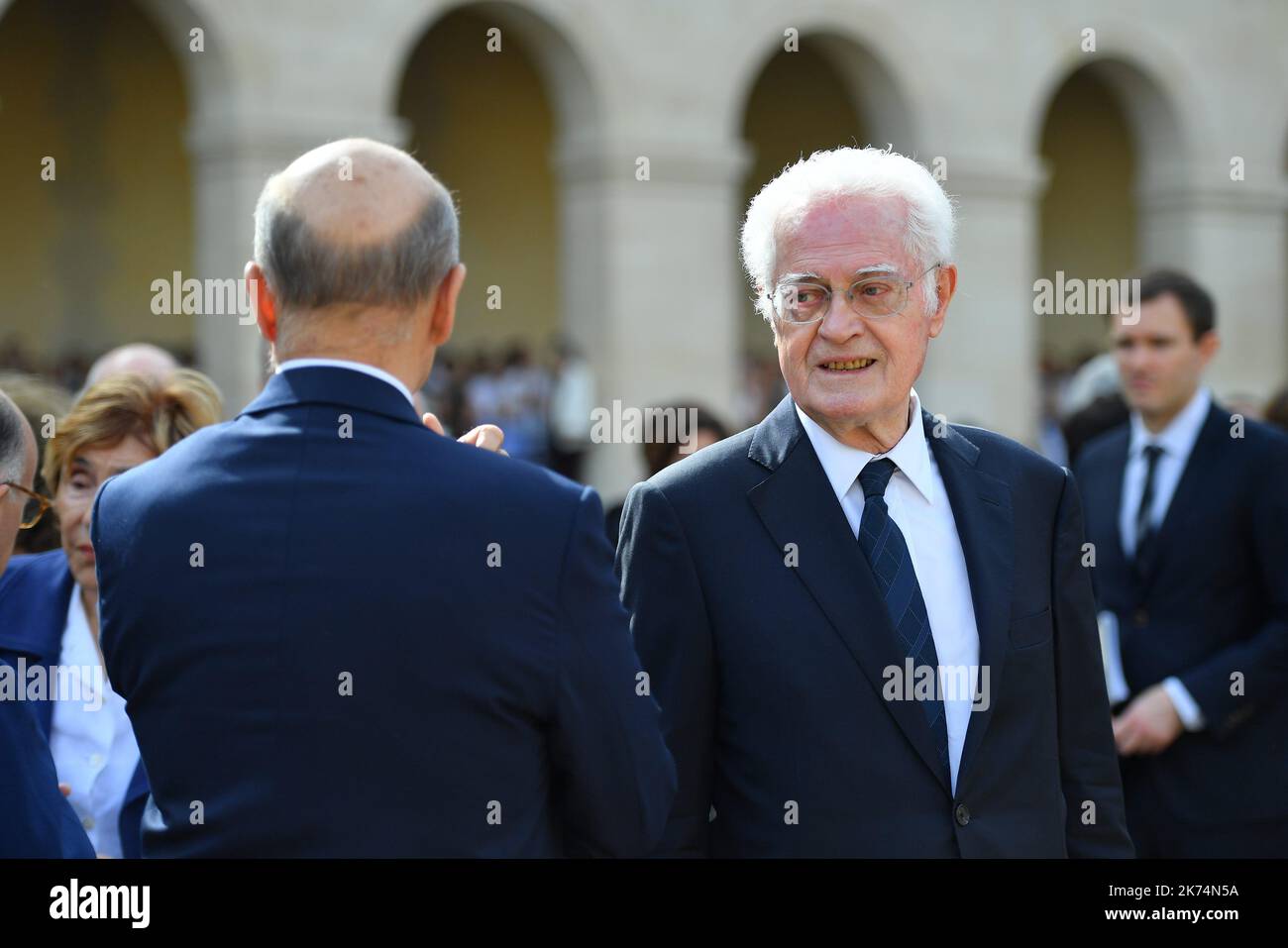 Lionel Jospin during the funeral ceremony for Simone Veil, in the ...