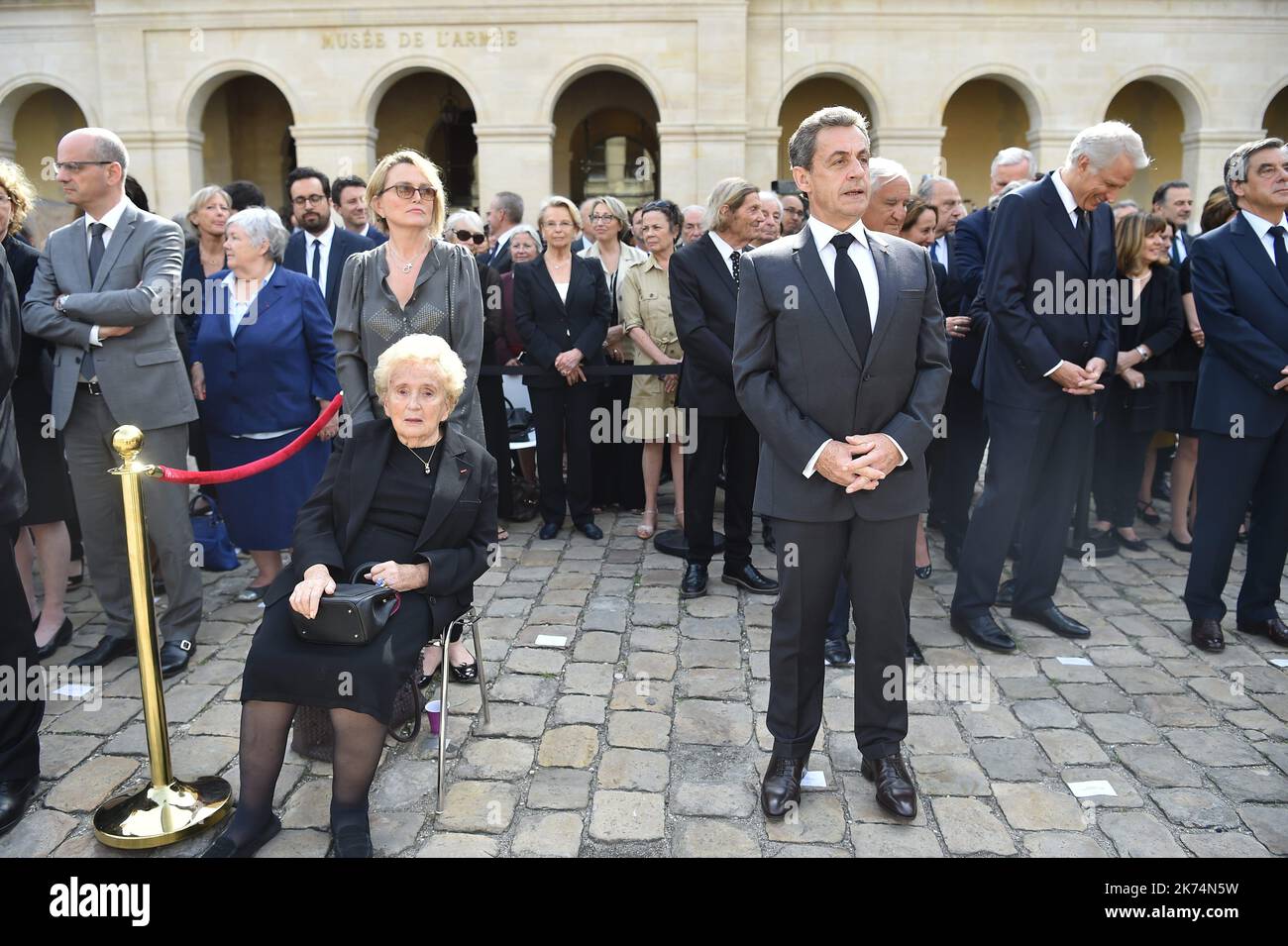 Funeral ceremony for Simone Veil, in the courtyard of the Invalides in ...