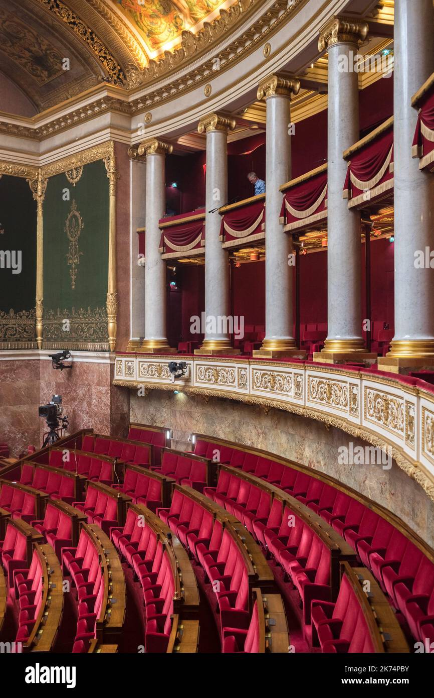 French National Assembly chamber Stock Photo - Alamy