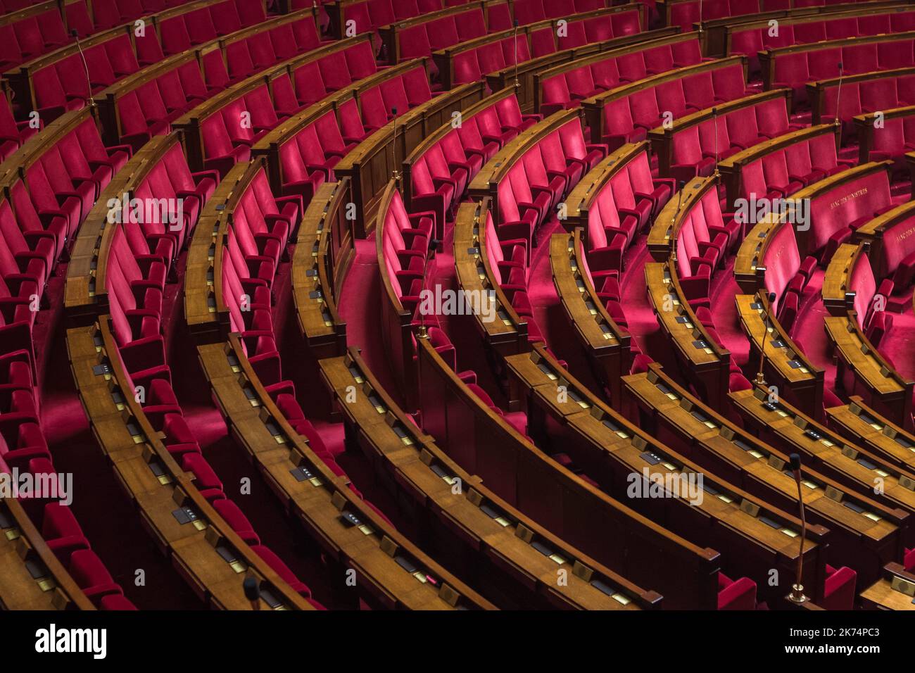 French National Assembly chamber Stock Photo - Alamy