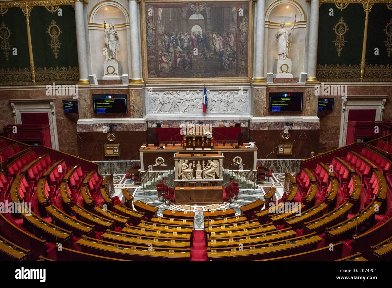 French National Assembly chamber Stock Photo - Alamy