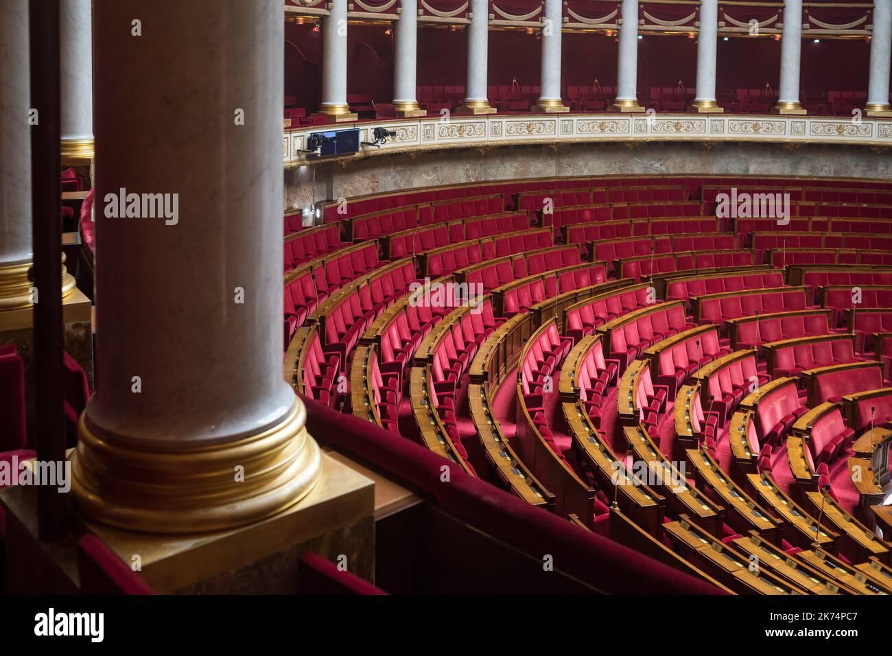French National Assembly chamber Stock Photo - Alamy
