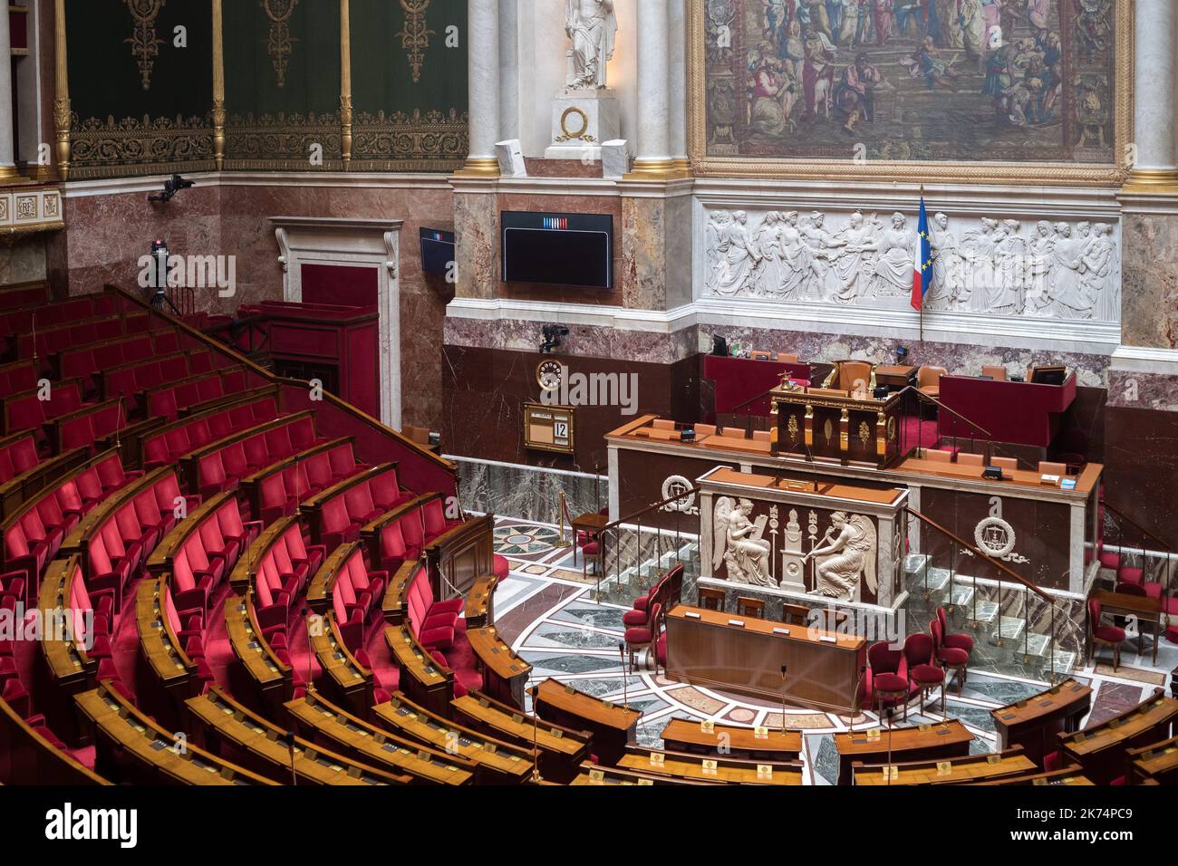 French National Assembly chamber Stock Photo - Alamy