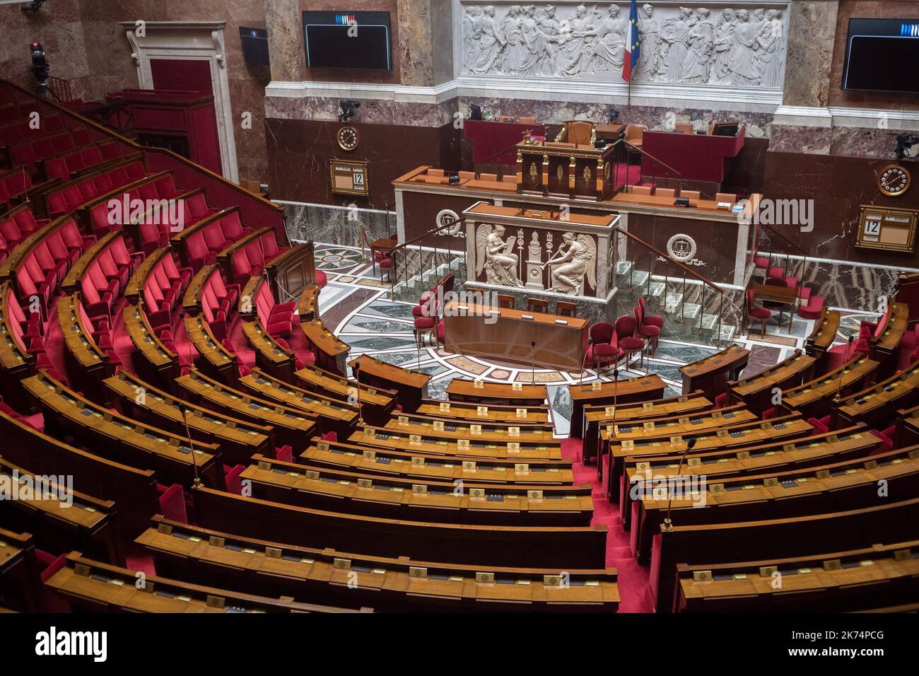 French National Assembly chamber Stock Photo - Alamy