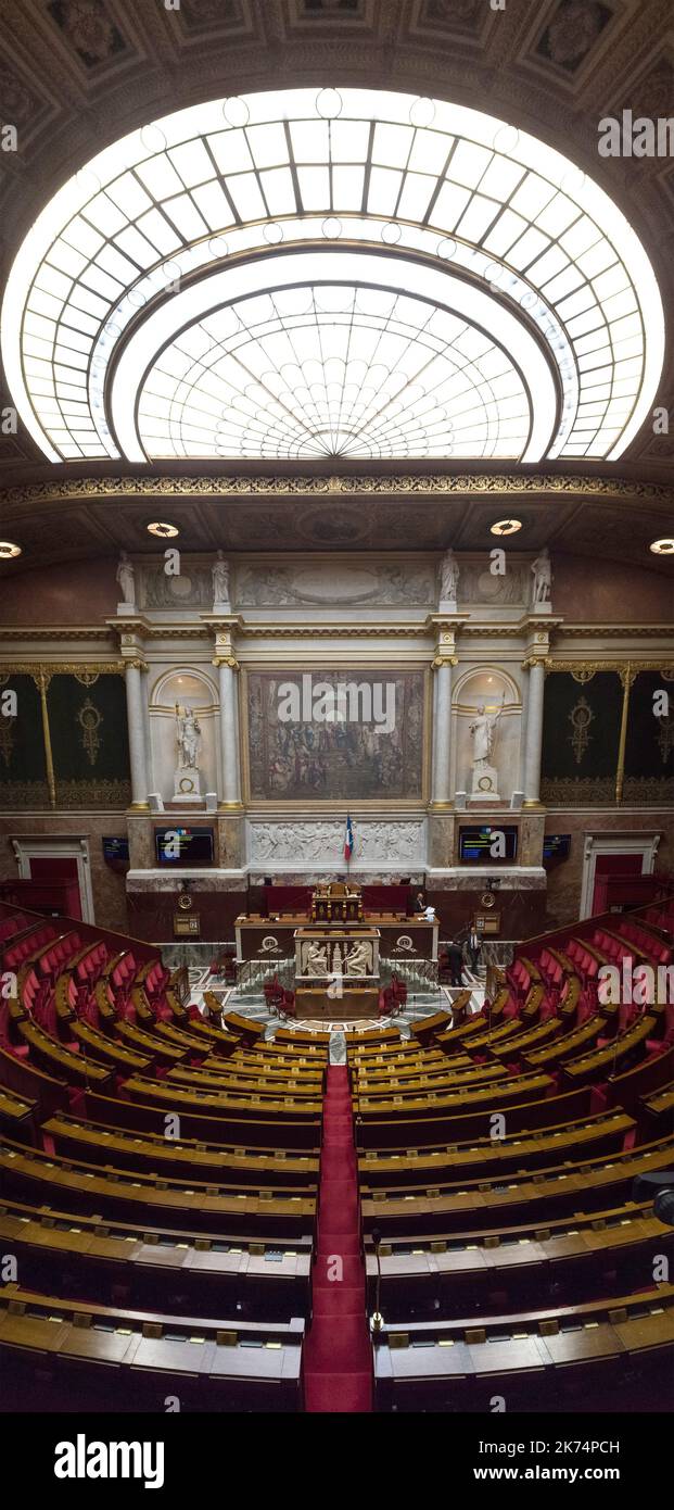 French National Assembly chamber Stock Photo - Alamy