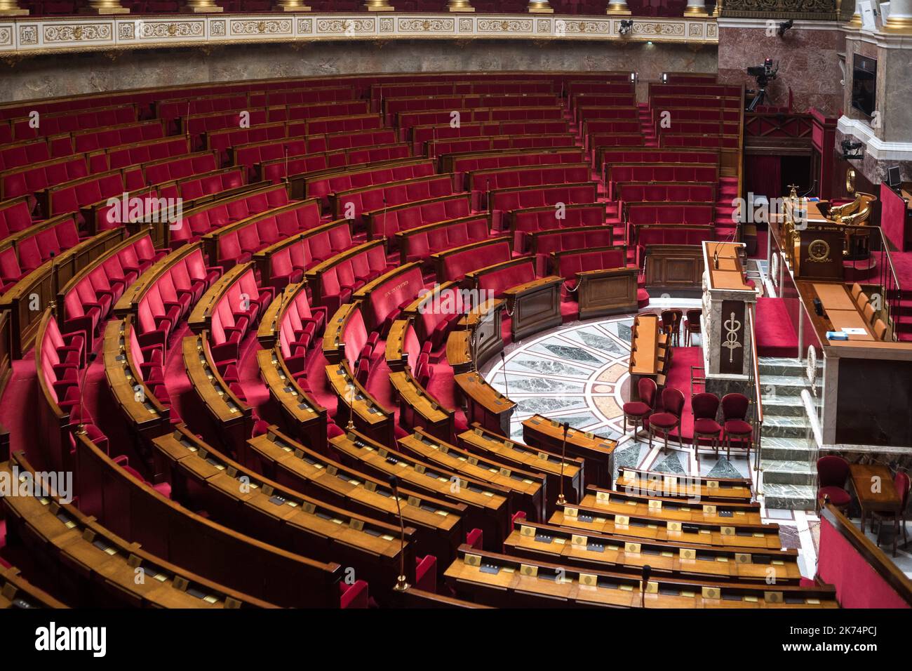 French National Assembly chamber Stock Photo - Alamy