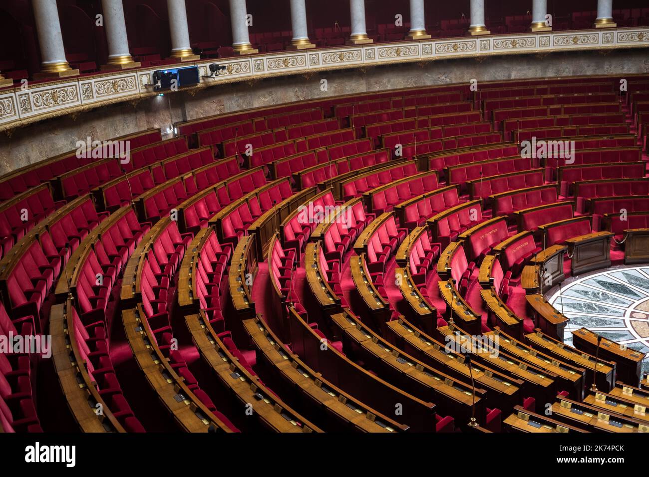 French National Assembly chamber Stock Photo - Alamy