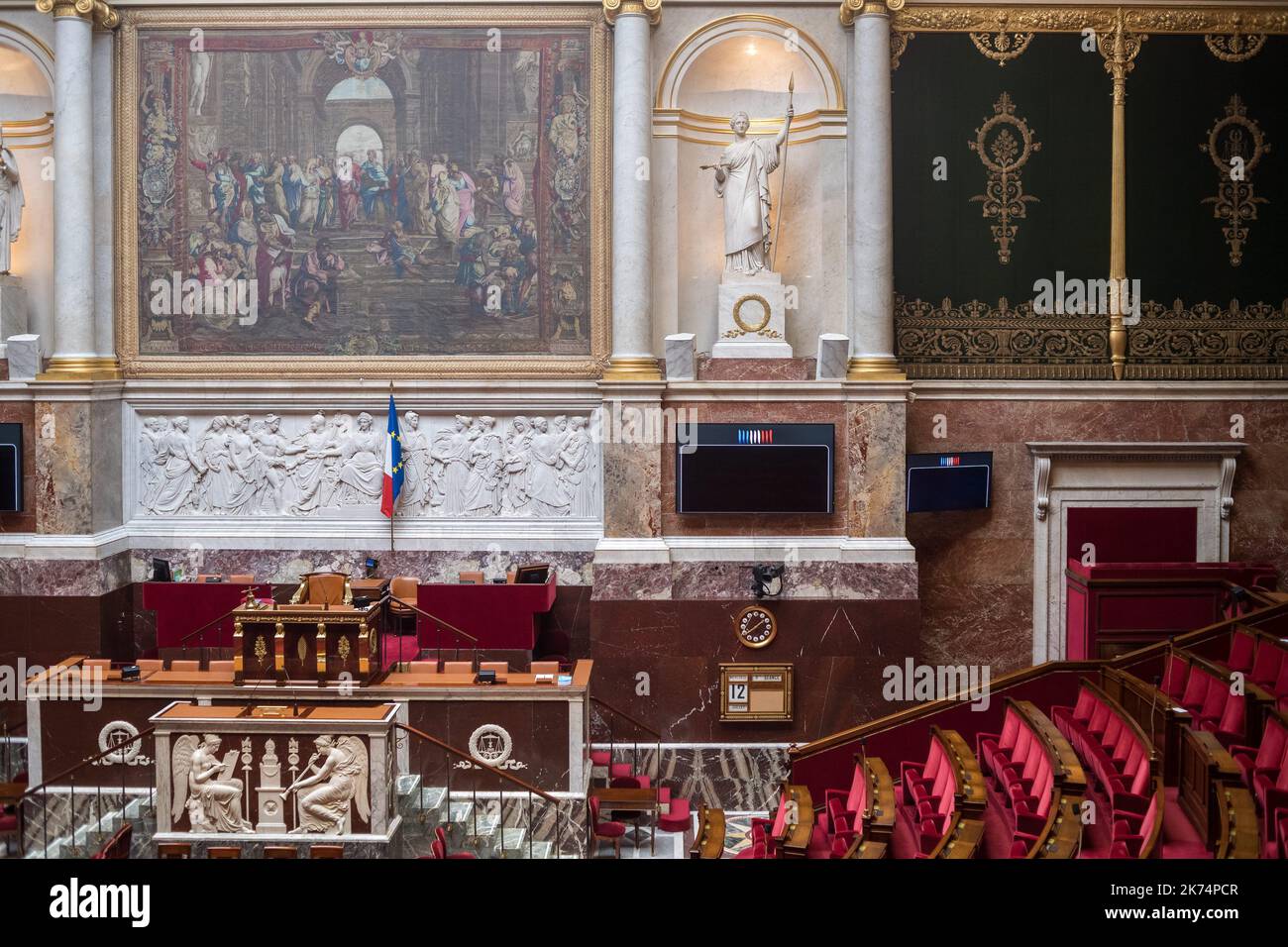 French National Assembly chamber Stock Photo - Alamy