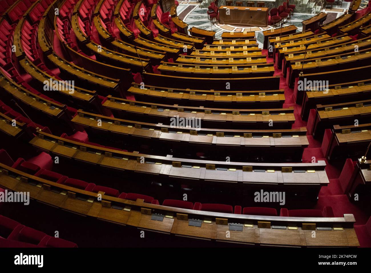 French National Assembly chamber Stock Photo - Alamy