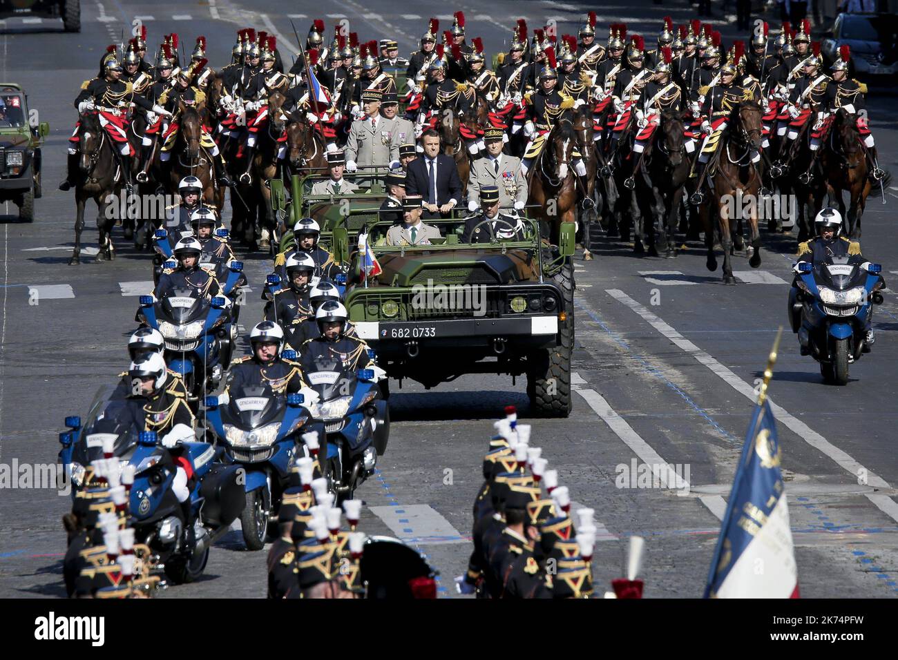 Annual Bastille Day military parade on the Champs-Elysees avenue in ...