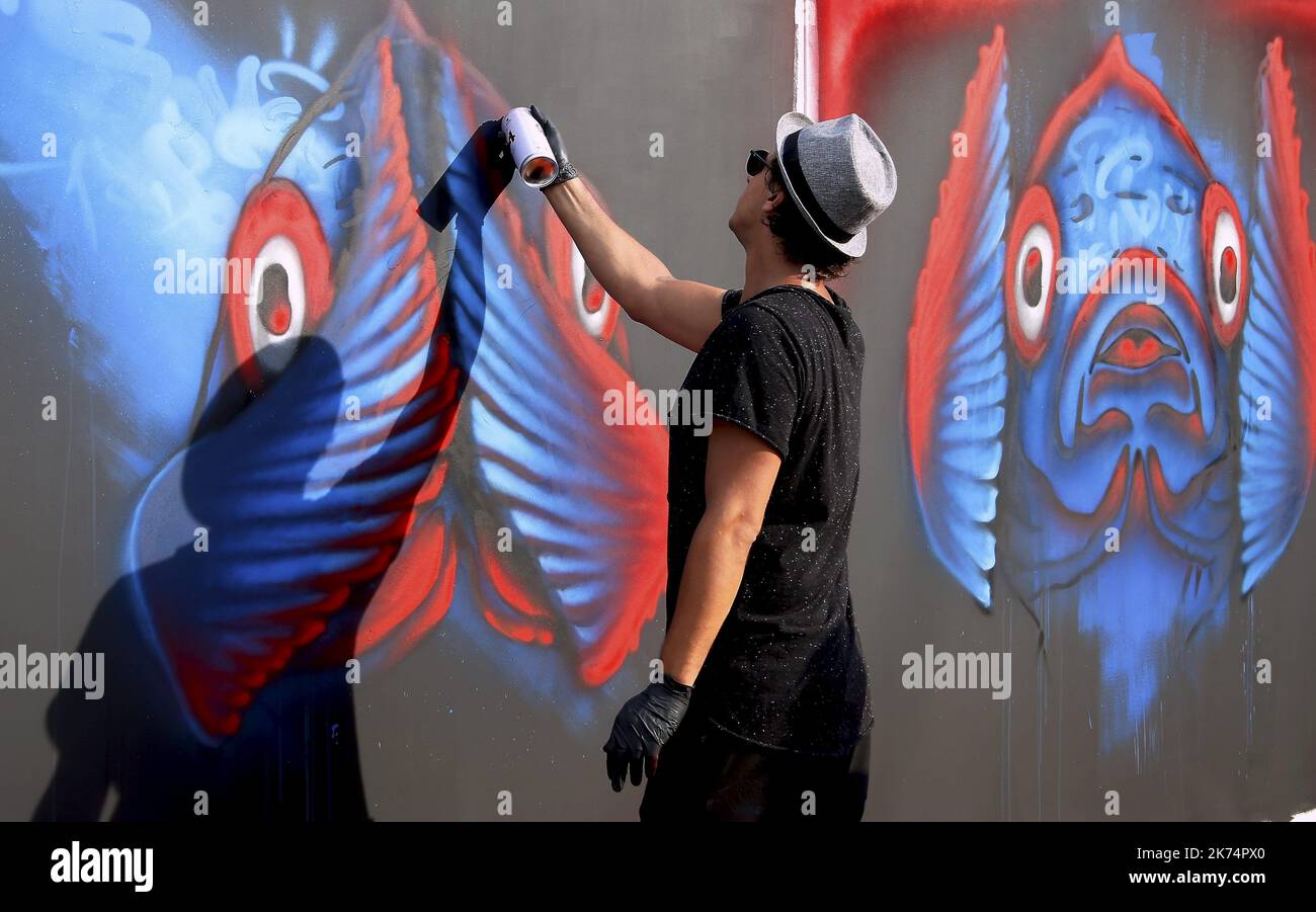 Anthony Alberti attending the Urban painting around the world, live ...