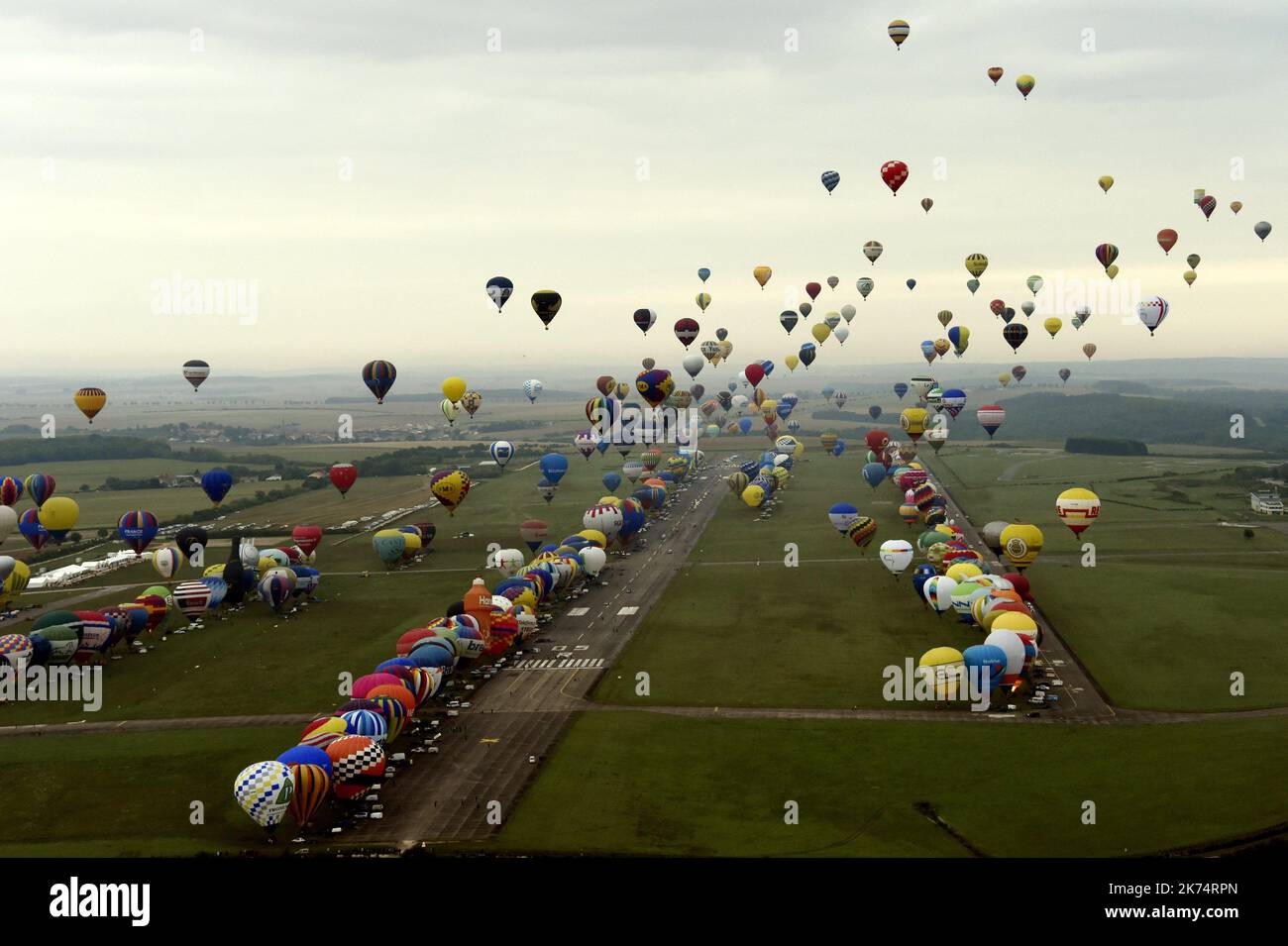 CHAMBLEY the 28th of July 2017 - Mass ballon ascent during the Mondial ...