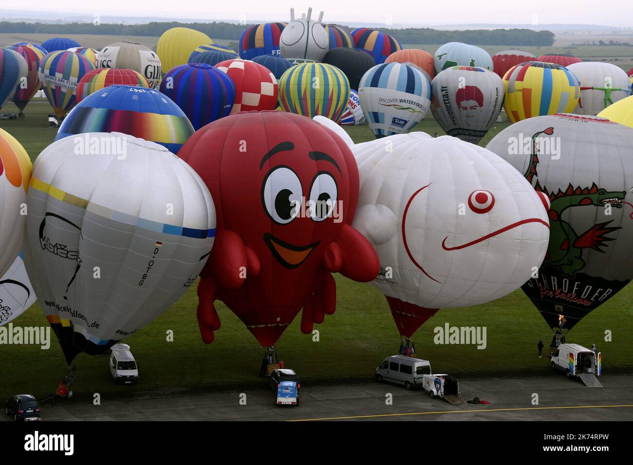 CHAMBLEY the 28th of July 2017 - Mass ballon ascent during the Mondial ...