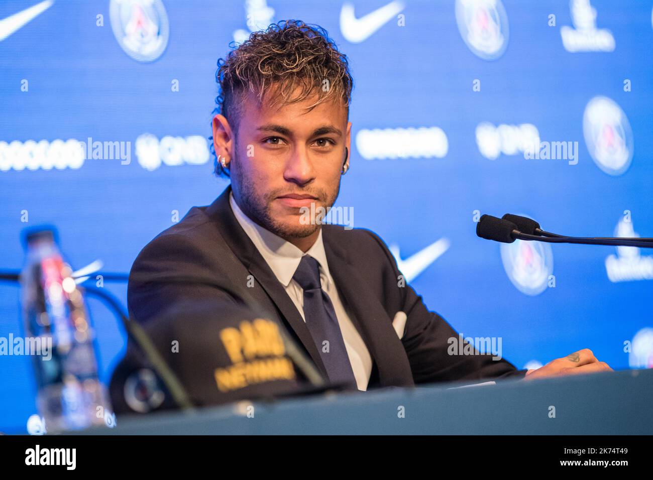 Press conference of the former Barcelona player, Neymar Jr, following ...