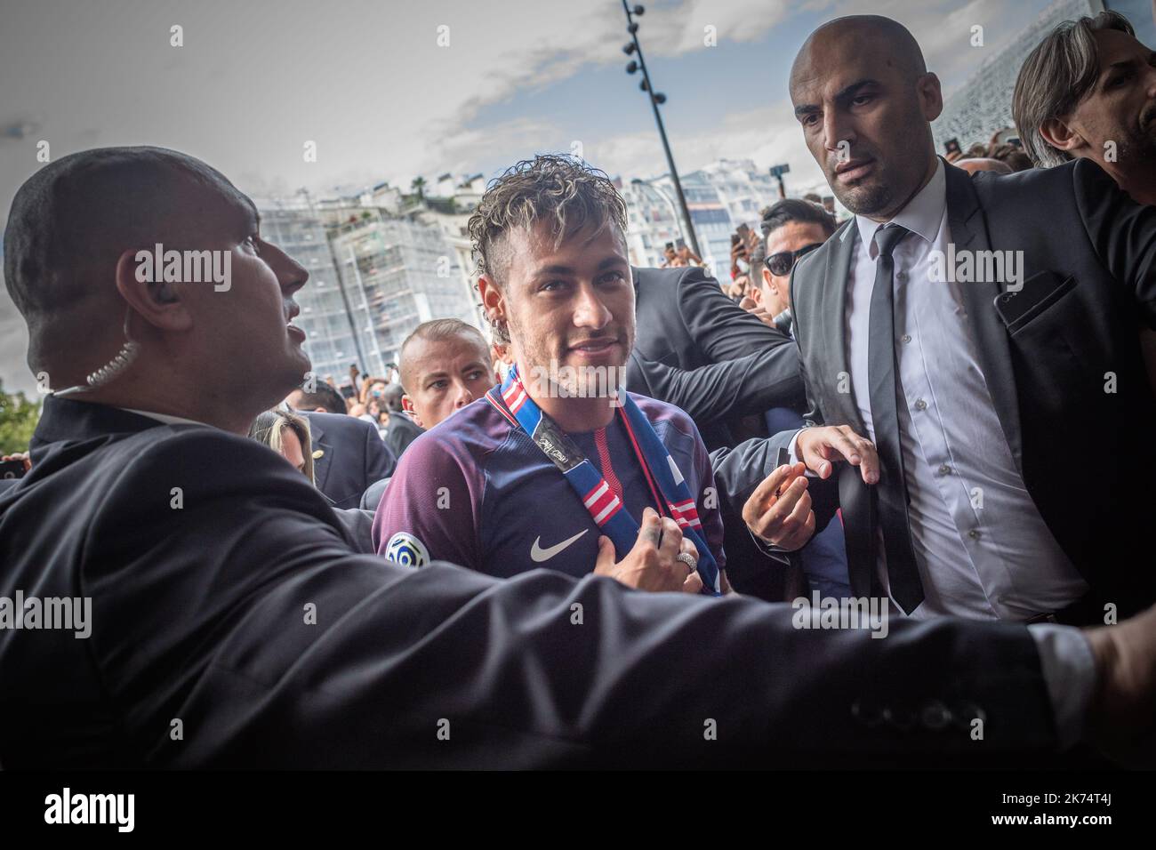 Press conference of the former Barcelona player, Neymar Jr, following ...