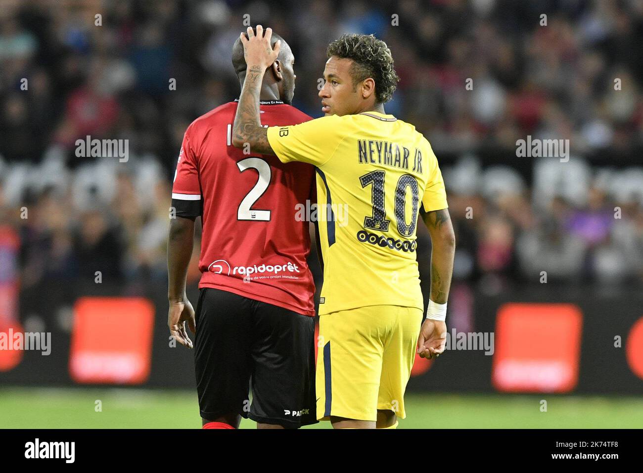 First match of the Brazilian Neymar in France after his arrival at the ...