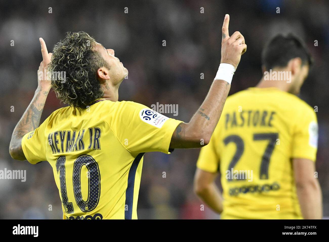 First match of the Brazilian Neymar in France after his arrival at the ...