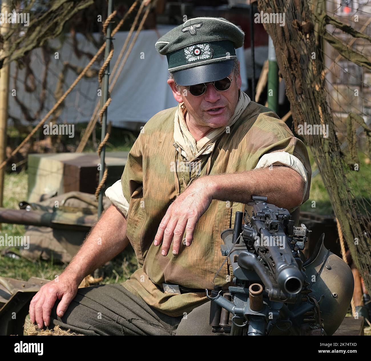 0The Yorkshire Wartime Experience show. Leeds, UK, August 2022. Military Re-enactment with ...