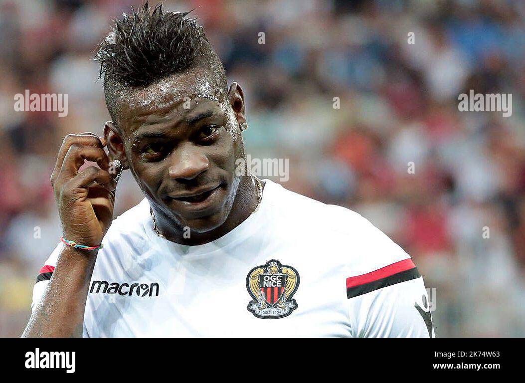 OCG Nice's Mario Balotelli Stock Photo - Alamy