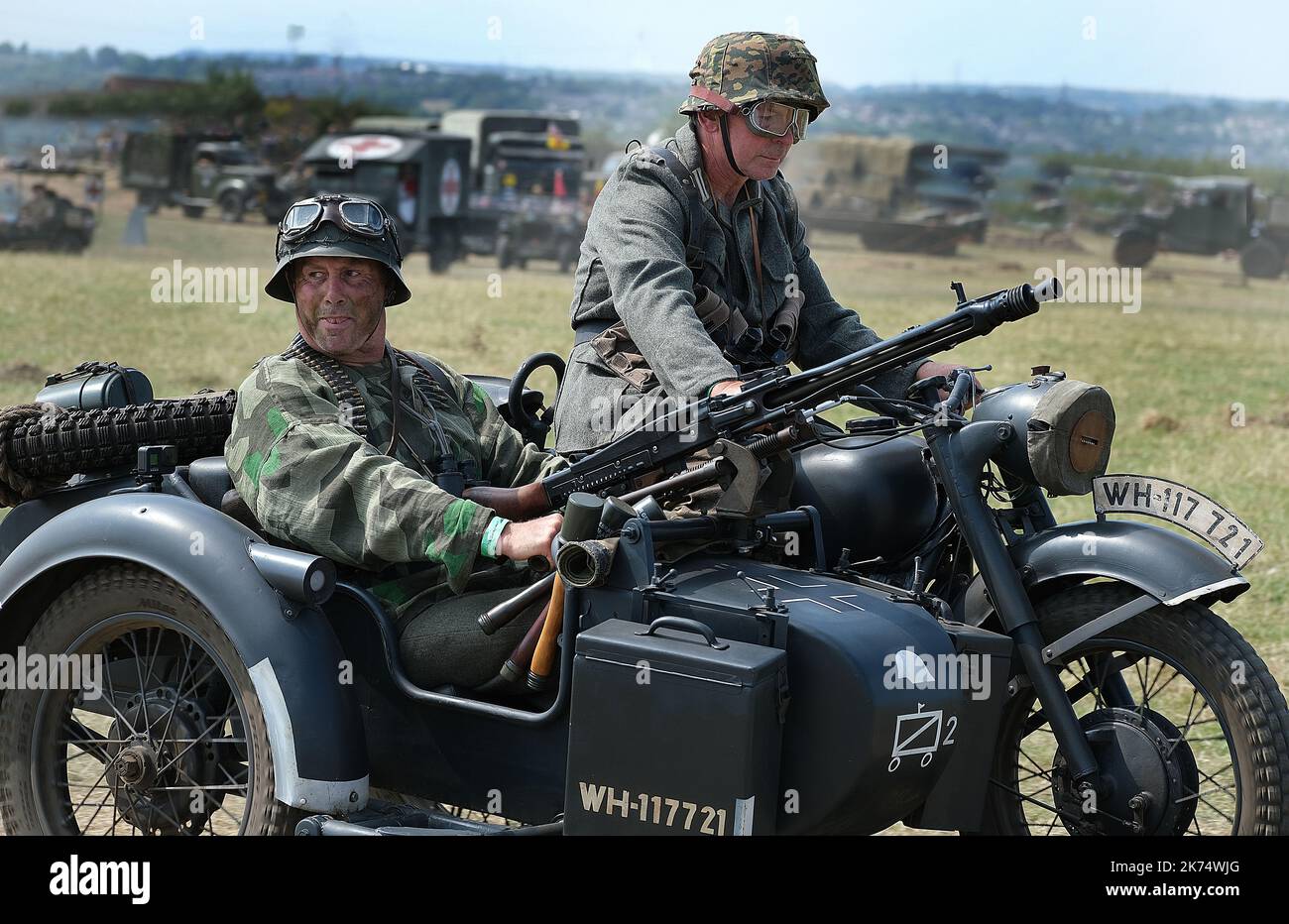 0The Yorkshire Wartime Experience show. Leeds, UK, August 2022. Military Re-enactment with ...