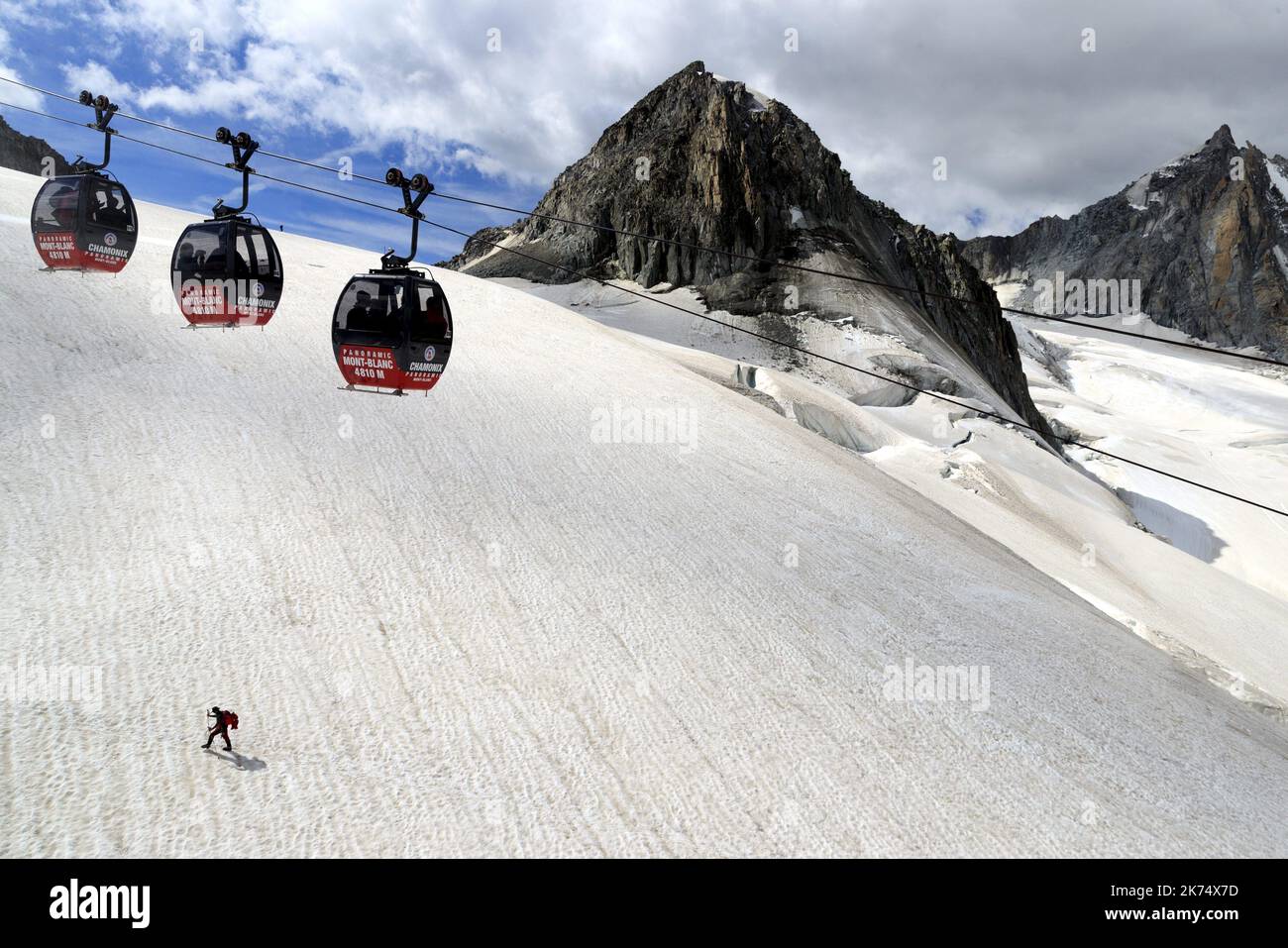 From the summit of the Aiguille it is possible to reach the point ...