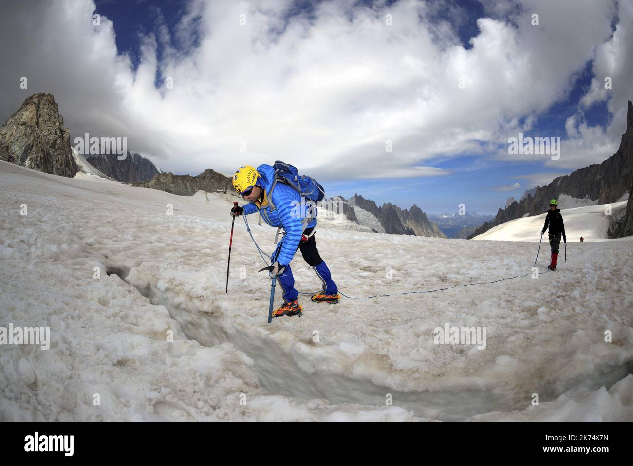 From the summit of the Aiguille it is possible to reach the point ...