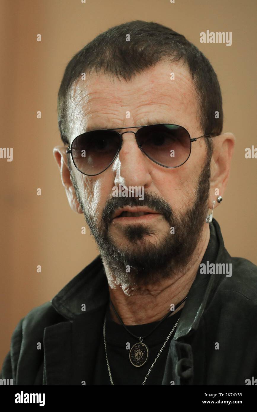 Ringo Starr poses for his latest album is 'Give More Love Stock Photo ...