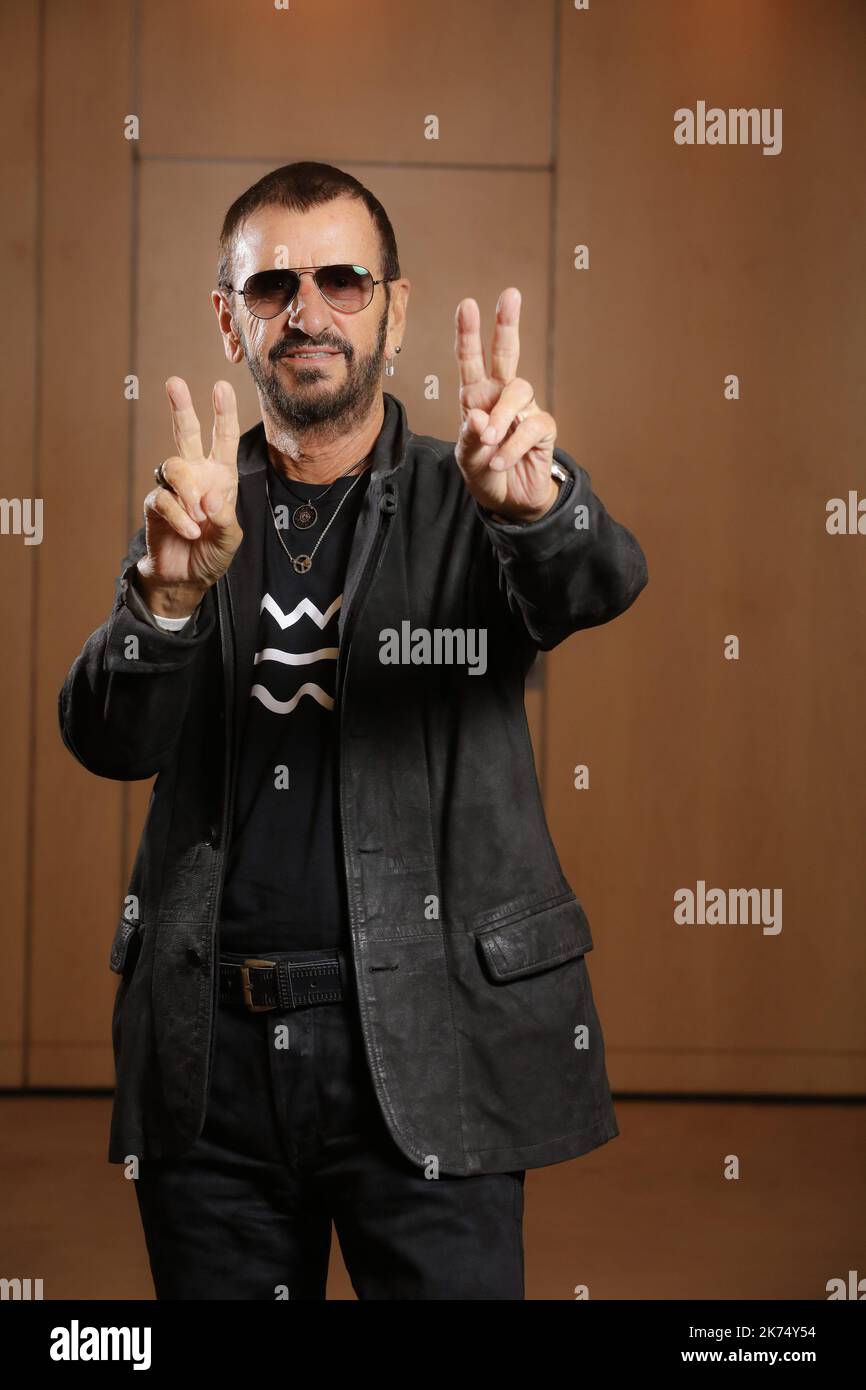 Ringo Starr poses for his latest album is 'Give More Love Stock Photo ...