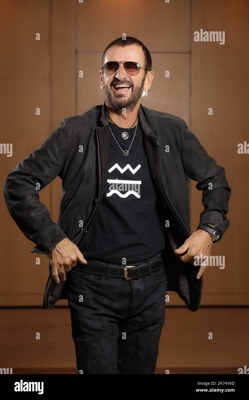 Ringo Starr poses for his latest album is 'Give More Love Stock Photo ...