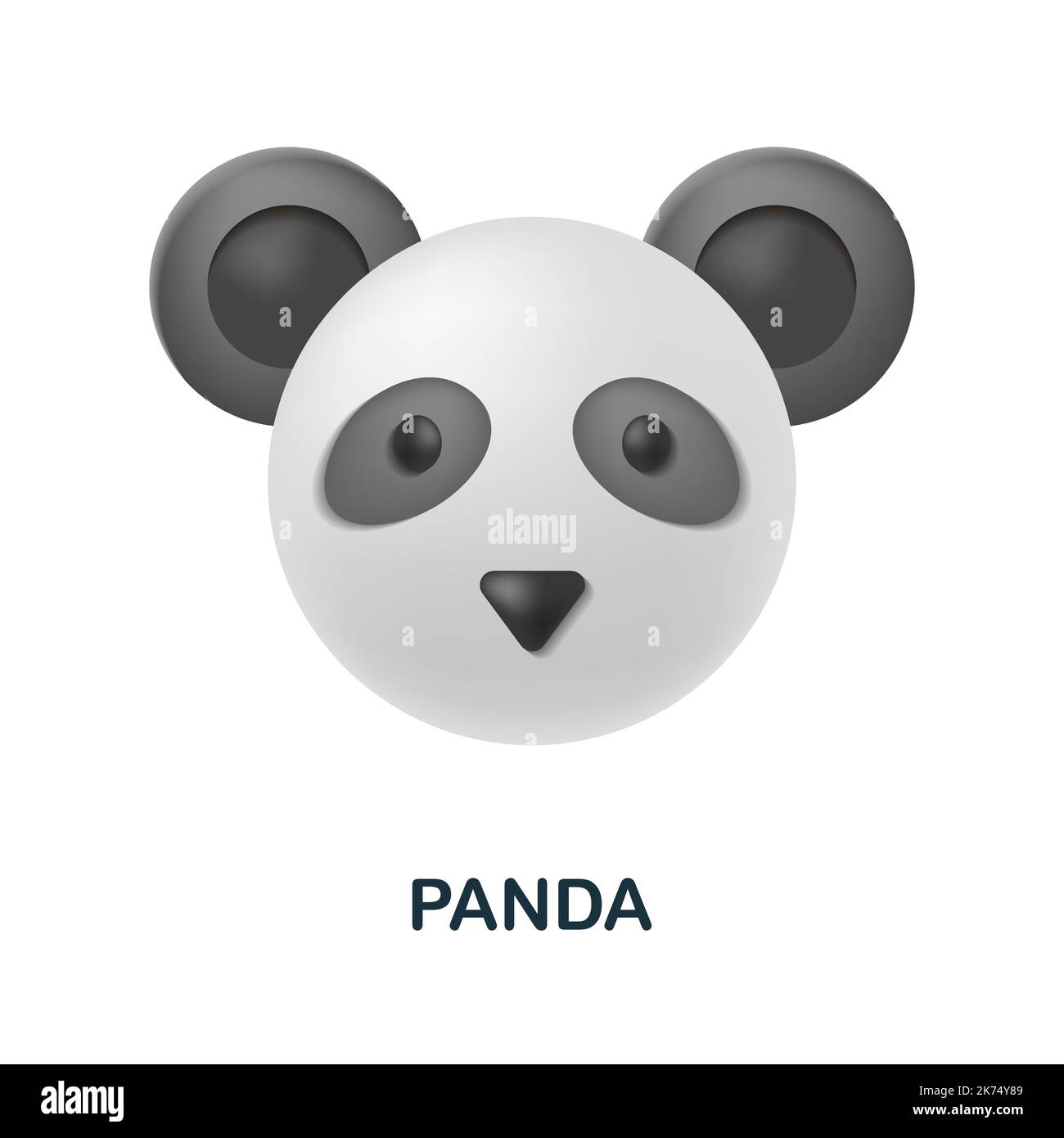 Panda icon. 3d illustration from animal head collection. Creative Panda ...