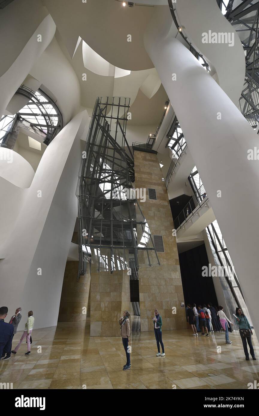 Designed by American architect Frank Gehry, the Guggenheim Museum ...